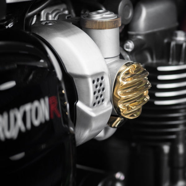 TPS Carb/Throttle Body Cover - Pair - Ribbed/Finned - Brass - Vickers ...