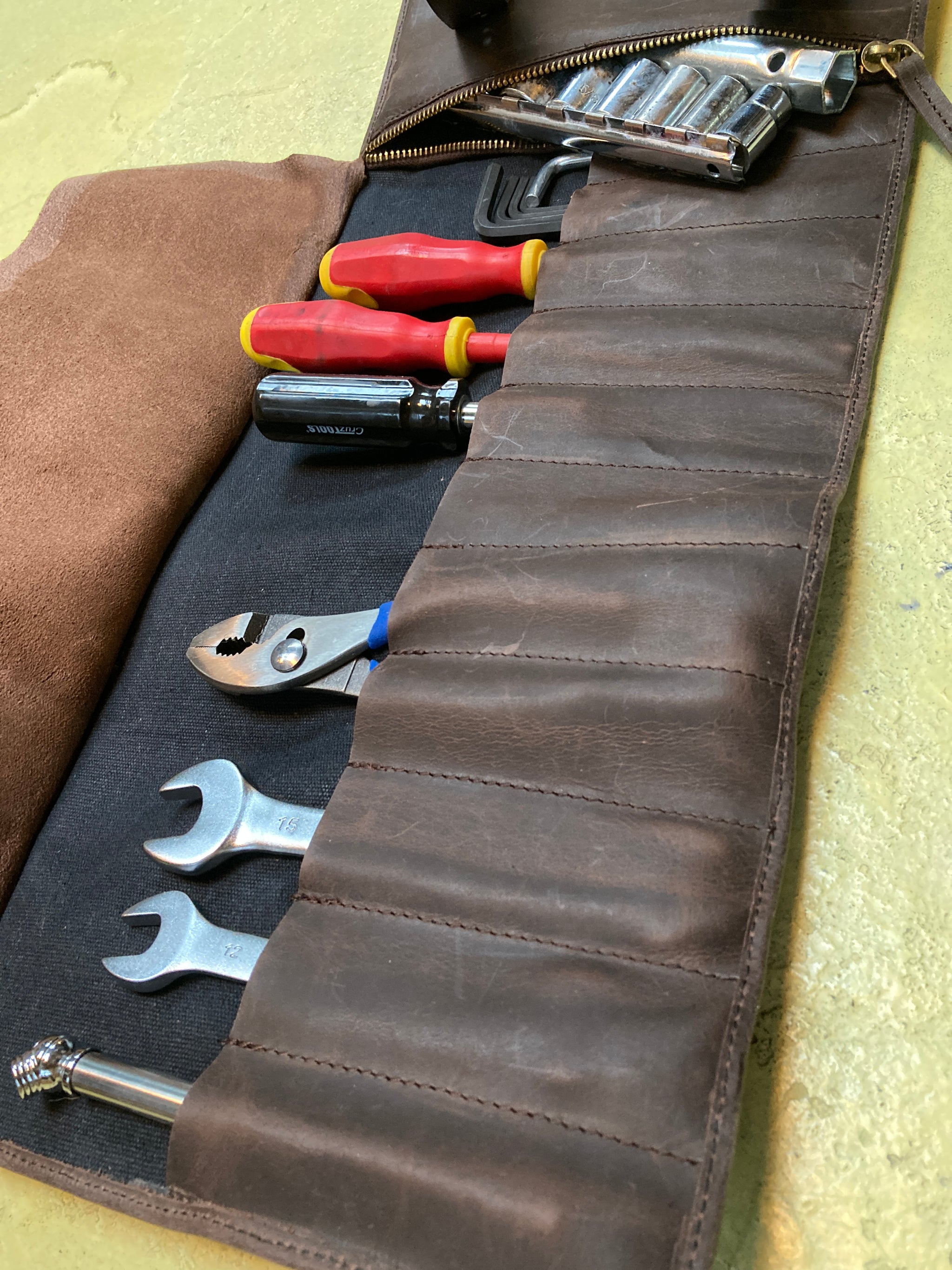 Vickers Motorcycle Co. - Leather Tool Roll - Vickers Motorcycle Co. - a ...