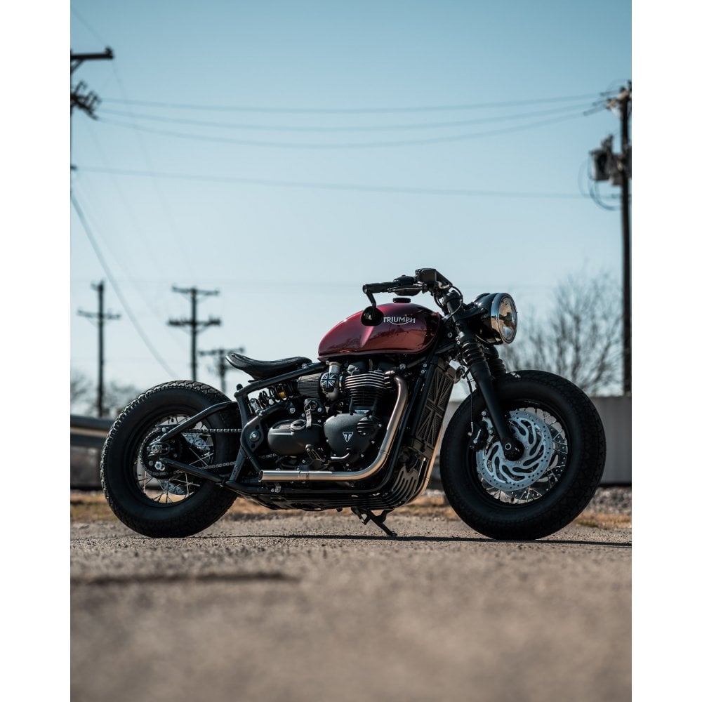 Defender MKII Sump Guard (Bobber) - BLACK - Vickers Motorcycle Co. - a ...